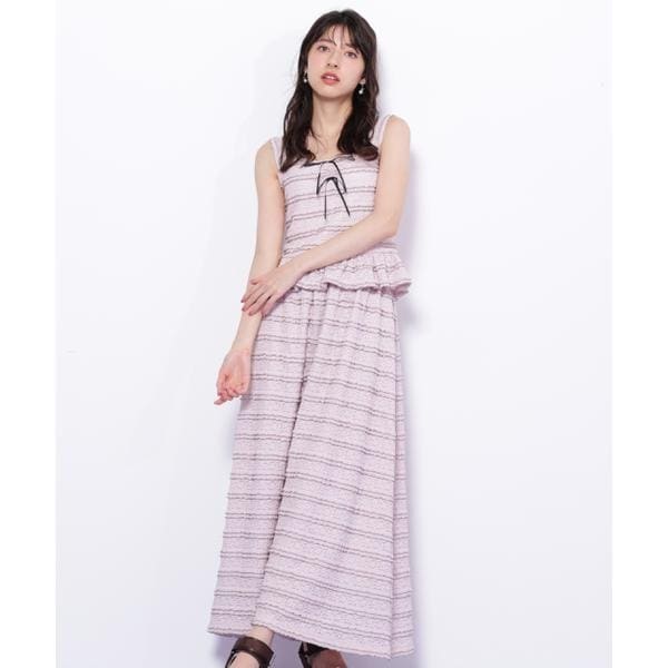 ジル バイ ジル スチュアート（JILL by JILL STUART）/バイカラーストレッチレースセットアップ