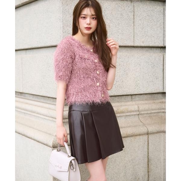 ジル バイ ジル スチュアート（JILL by JILL STUART）/フェイクレザープリーツミニスカート