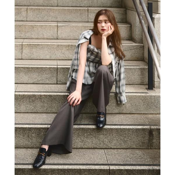 ジル バイ ジル スチュアート（JILL by JILL STUART）/細ベルト付きワイドパンツ