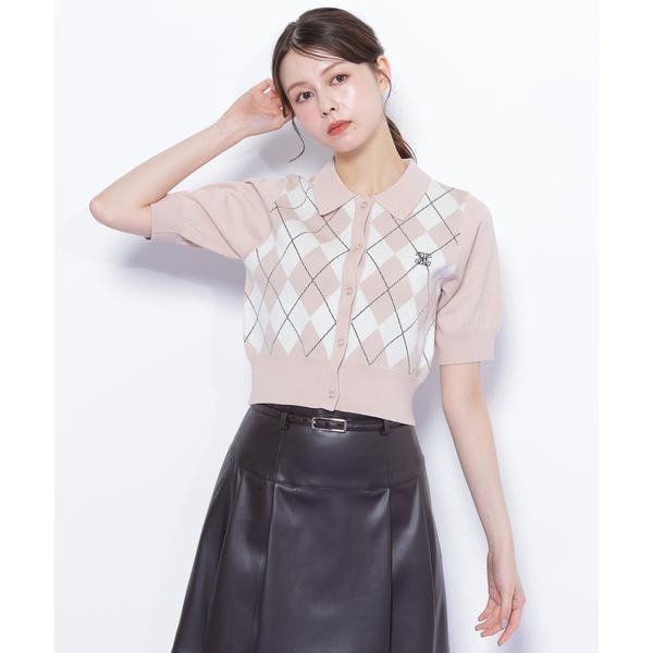 ジル バイ ジル スチュアート（JILL by JILL STUART）/ポロ衿アーガイルニット