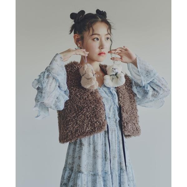 ジル バイ ジル スチュアート（JILL by JILL STUART）/リボン付きボアベスト