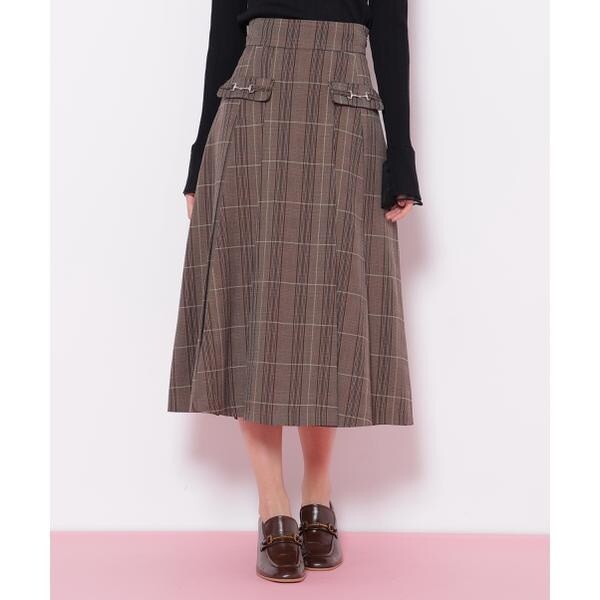 ジル バイ ジル スチュアート（JILL by JILL STUART）/ウーリッシュフラノタックフレアスカート