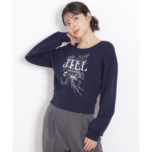 ジル バイ ジル スチュアート（JILL by JILL STUART）/リボンブーケロゴ刺繍スウェット
