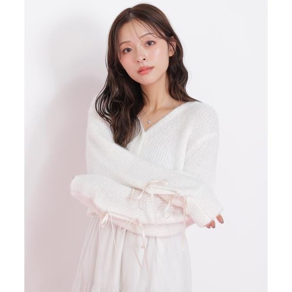 ジル バイ ジル スチュアート（JILL by JILL STUART）/フィルムフェザーヤーンカーディガン