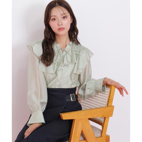 ジル バイ ジル スチュアート（JILL by JILL STUART）/長袖ラッフルブラウス