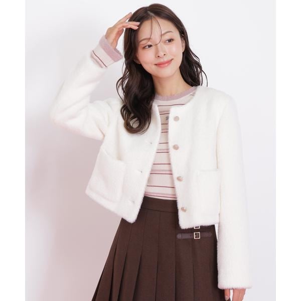 ジル バイ ジル スチュアート（JILL by JILL STUART）/フェイクファーノーカラージャケット