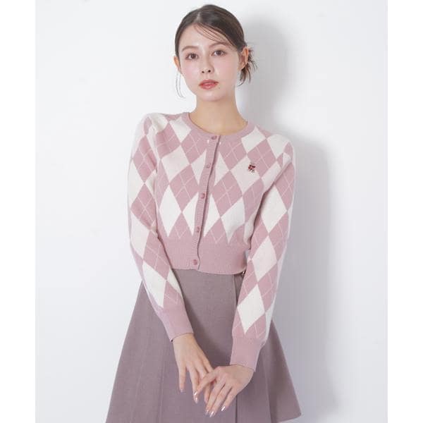 ジル バイ ジル スチュアート（JILL by JILL STUART）/＜ＢＥＡＲシリーズ＞アーガイルカーディガン