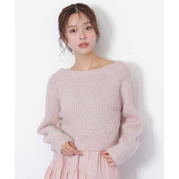 ジル バイ ジル スチュアート（JILL by JILL STUART）/フィルムラメオフショルニット