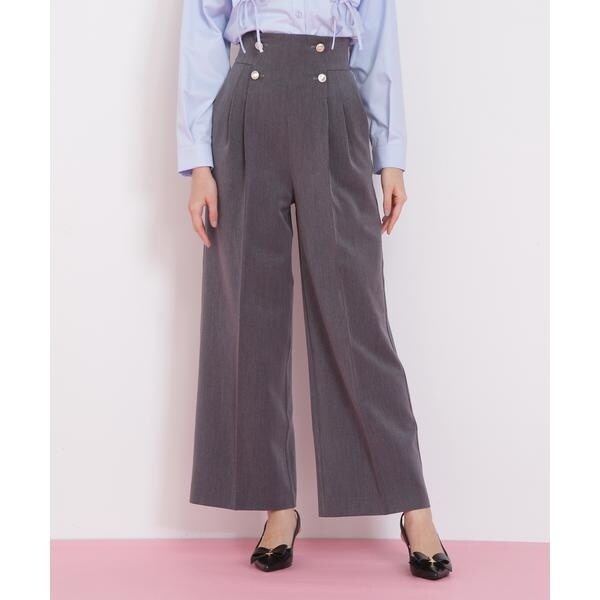 ジル バイ ジル スチュアート（JILL by JILL STUART）/メタル釦ストレートイージーパンツ