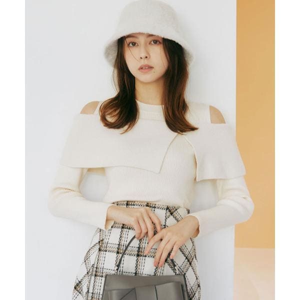 ジル バイ ジル スチュアート（JILL by JILL STUART）/ミニフェザーケープニット