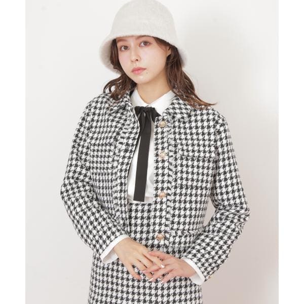 ジル バイ ジル スチュアート（JILL by JILL STUART）/千鳥ツイードジャケット