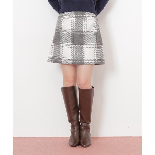 ジル バイ ジル スチュアート（JILL by JILL STUART）/ロービングチェックミニスカート