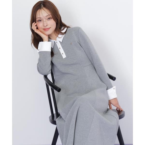 ジル バイ ジル スチュアート（JILL by JILL STUART）/ポロ衿カットソーフレアワンピース