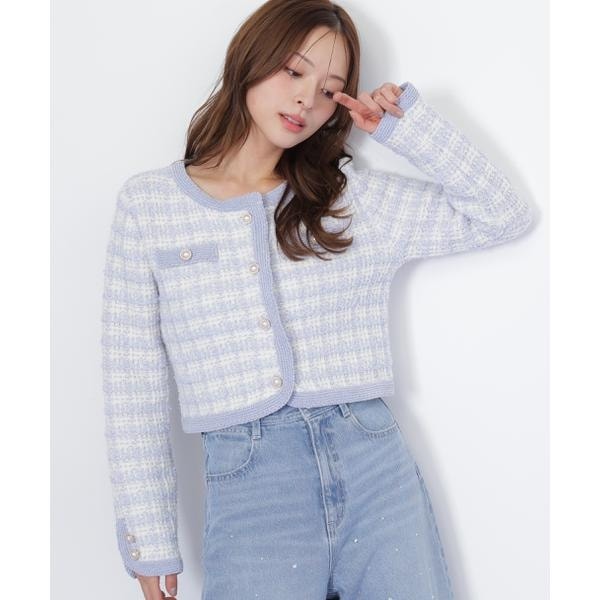 ジル バイ ジル スチュアート（JILL by JILL STUART）/ラメミックスツィードニットジャケット