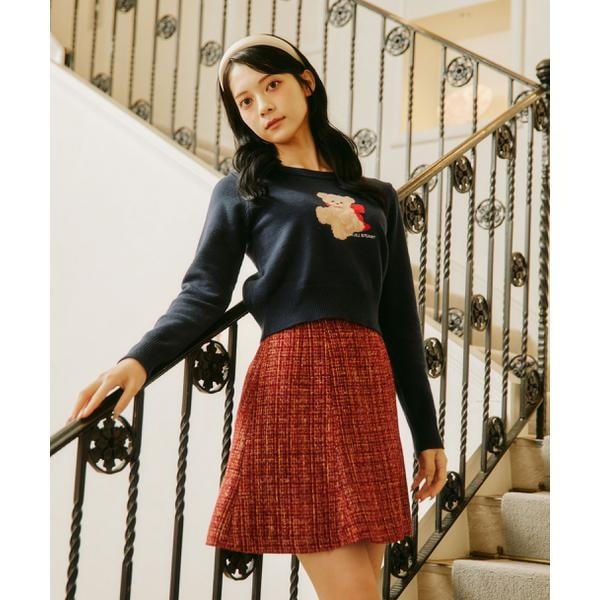 ジル バイ ジル スチュアート（JILL by JILL STUART）/ラメツィードミニスカート