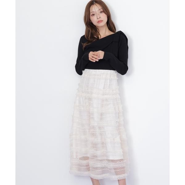 ジル バイ ジル スチュアート（JILL by JILL STUART）/フリルチュールドッキングワンピース