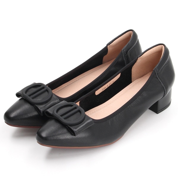 グリッターセレクト（GLITTER SELECT）/【本革】〈新色追加〉GRACE AVENUE リボン モチーフバックル パンプス