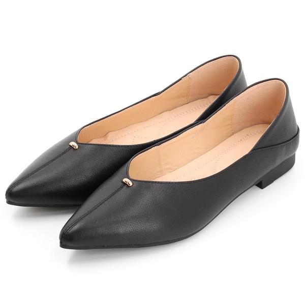 グリッターセレクト（GLITTER SELECT）/【定番商品】〔本革〕 GRACE AVENUEポインテッドトゥ フラットパンプス