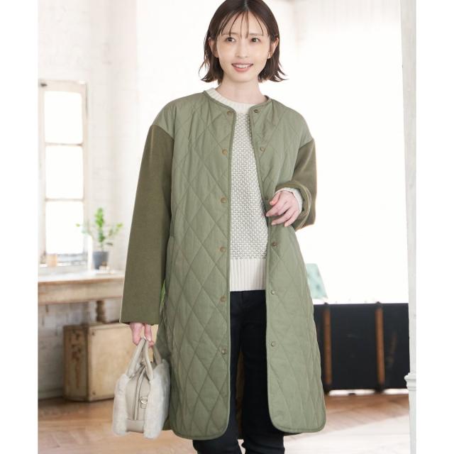 イッカ（ikka）/【親子コーデ】切り替えキルティング軽量コート