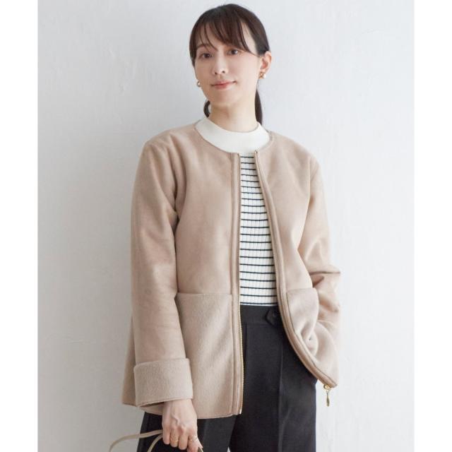 イッカ（ikka）/ファー切り替えジャケット