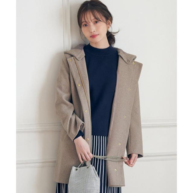 イッカ（ikka）/ウールライクストレッチフードコート