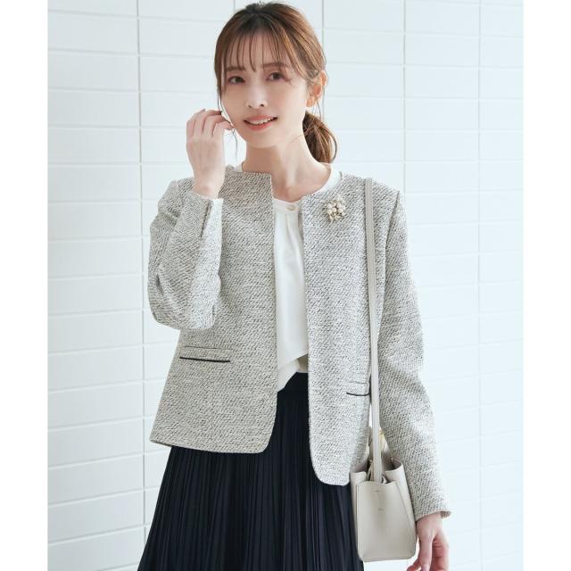 イッカ（ikka）/ファンシーツイードジャケット