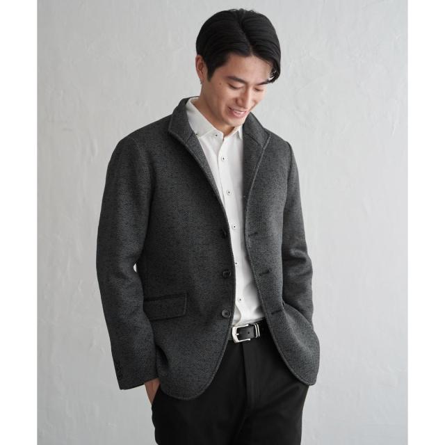 イッカ（ikka）/ウールライクニットスタンドジャケット