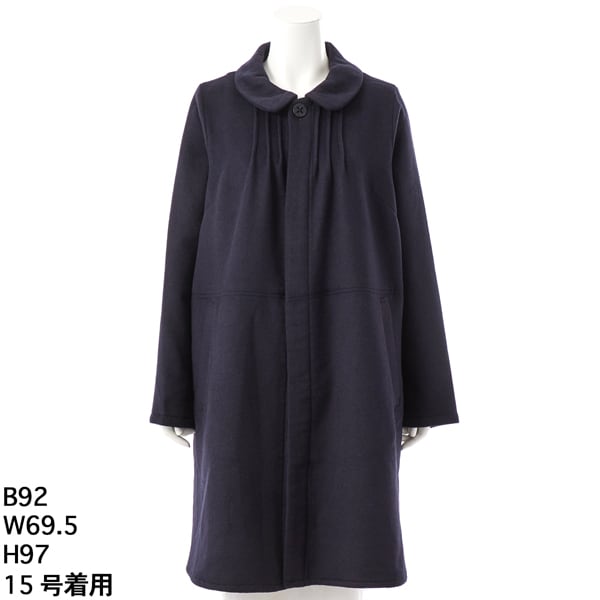 スーパーハッカフィーユ（super hakka feuille）/[15〜19号]ウールレーヨンダブルフェイスステンカラーコート