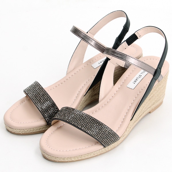 ジル スチュアート（JILL STUART）/ラインストーンジュートウェッジサンダル