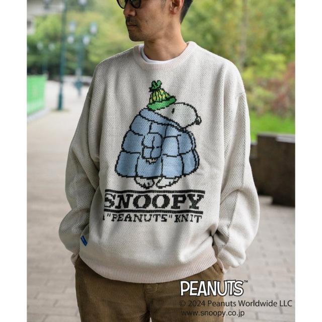 ヴァンスエクスチェンジ（VENCE EXCHANGE）/PEANUTS ピーナッツ SNOOPY スヌーピー TPクルーネックニット