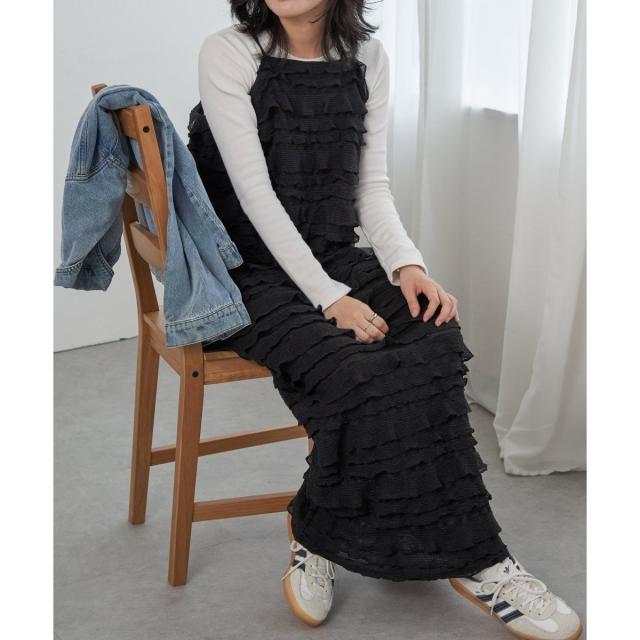 ヴァンスエクスチェンジ（VENCE EXCHANGE）/チュールティアードワンピース