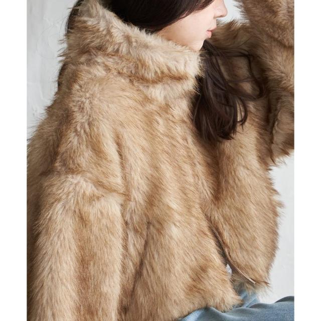 ヴァンスエクスチェンジ（VENCE EXCHANGE）/フェイクファーショート丈ブルゾン