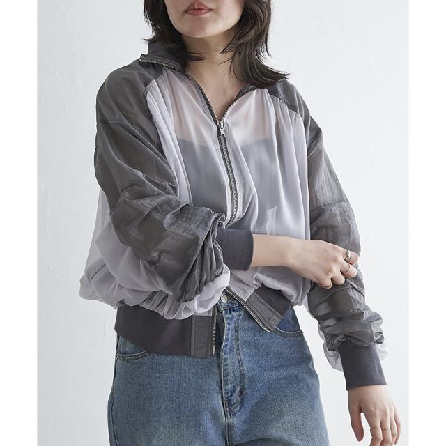 ヴァンスエクスチェンジ（VENCE EXCHANGE）/シアータフタシャーリングブルゾン