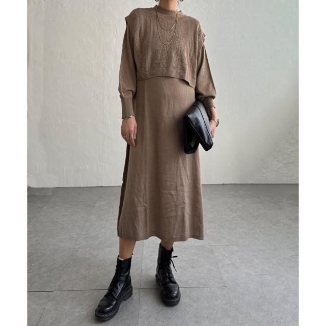 LBC（LBC）/ニットベストワンピセット