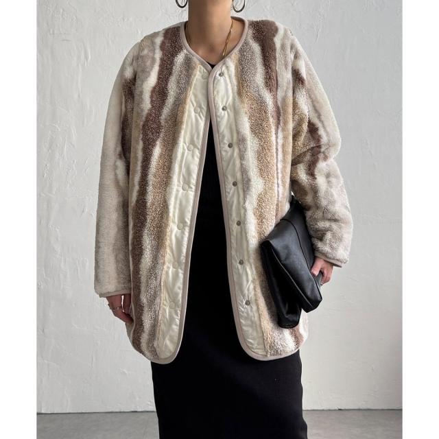 LBC（LBC）/リバーシブルファーキルトコート