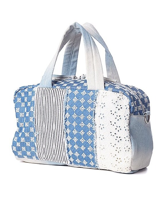 アズノゥアズドゥバズ（as know as de base）/デニムパッチ横長ボストン