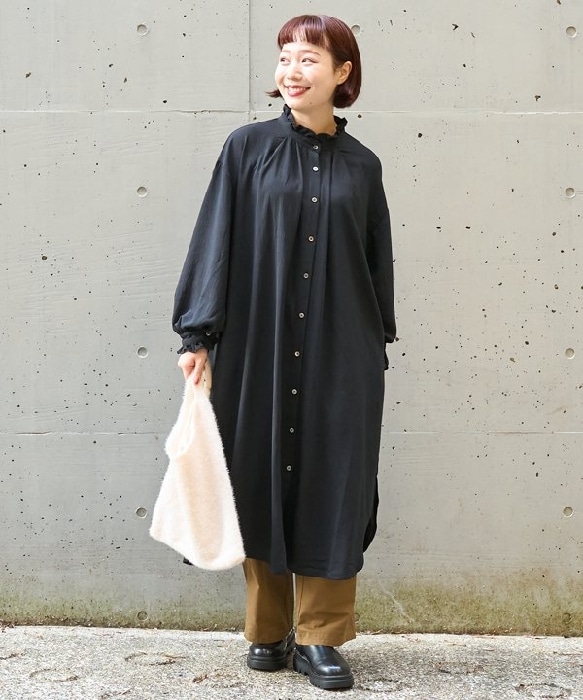 アズノゥアズオオラカ（AS KNOW AS olaca）/【大きいサイズ】さざなみ込めたギャザＯＰ