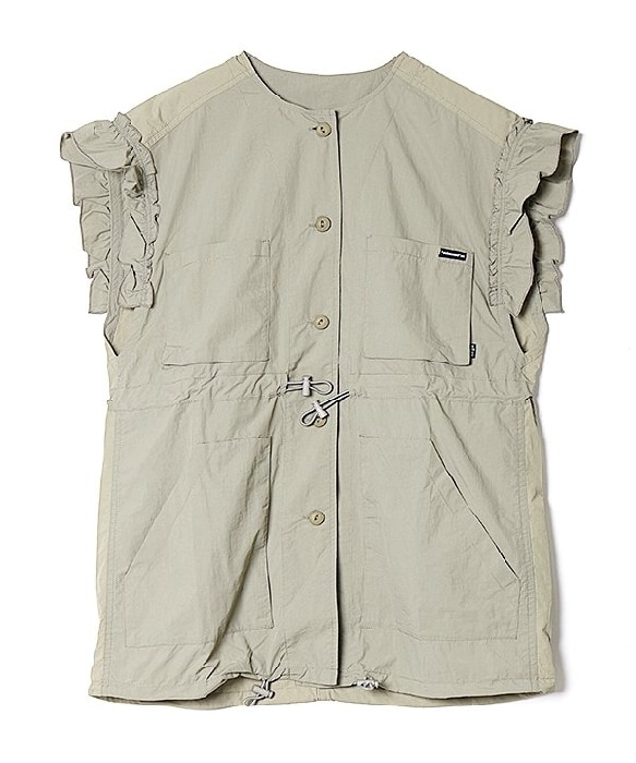 アズノゥアズオオラカ（AS KNOW AS olaca）/【大きいサイズ】配色ナイロンフリベスト