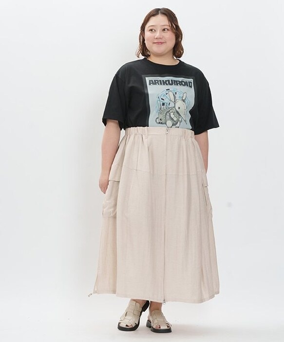 アズノゥアズオオラカ（AS KNOW AS olaca）/【大きいサイズ】麻とレーヨンポケポケＳＫ