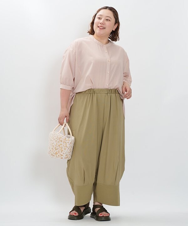 アズノゥアズオオラカ（AS KNOW AS olaca）/【大きいサイズ】ひやひや切替３Ｄパンツ