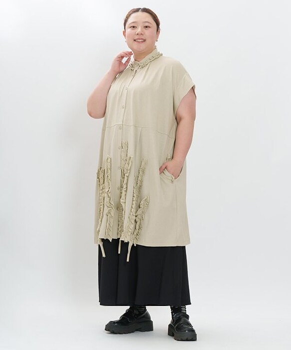 アズノゥアズオオラカ（AS KNOW AS olaca）/【大きいサイズ】フリルだらけ３ｉｎ１ＯＰ