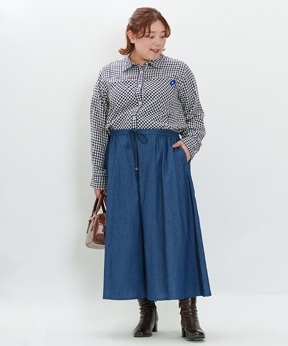 アズノゥアズオオラカ（AS KNOW AS olaca）/【大きいサイズ】テロリロリデニムスカＰＴ