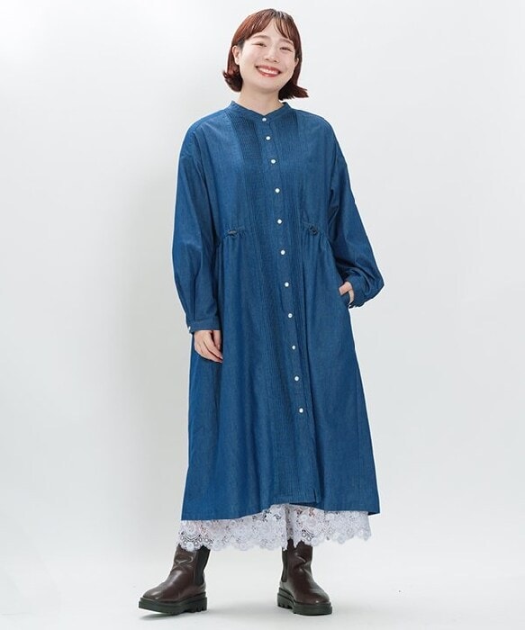 アズノゥアズオオラカ（AS KNOW AS olaca）/【大きいサイズ】タタタックデニムＯＰ