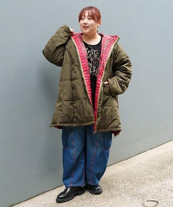 アズノゥアズオオラカ（AS KNOW AS olaca）/【大きいサイズ】軽いし蓄熱するリバダウン