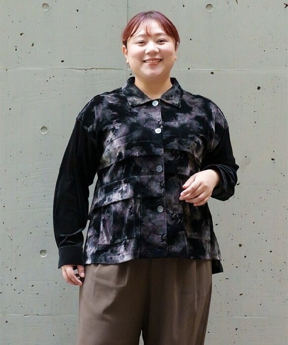 アズノゥアズオオラカ（AS KNOW AS olaca）/【大きいサイズ】着回せるタックベロアＢＬ