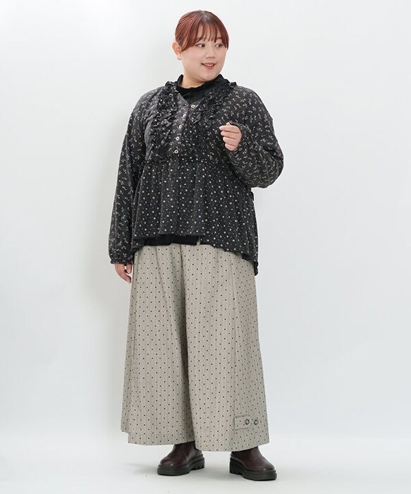 アズノゥアズオオラカ（AS KNOW AS olaca）/【大きいサイズ】線に点でワイドＰＴ