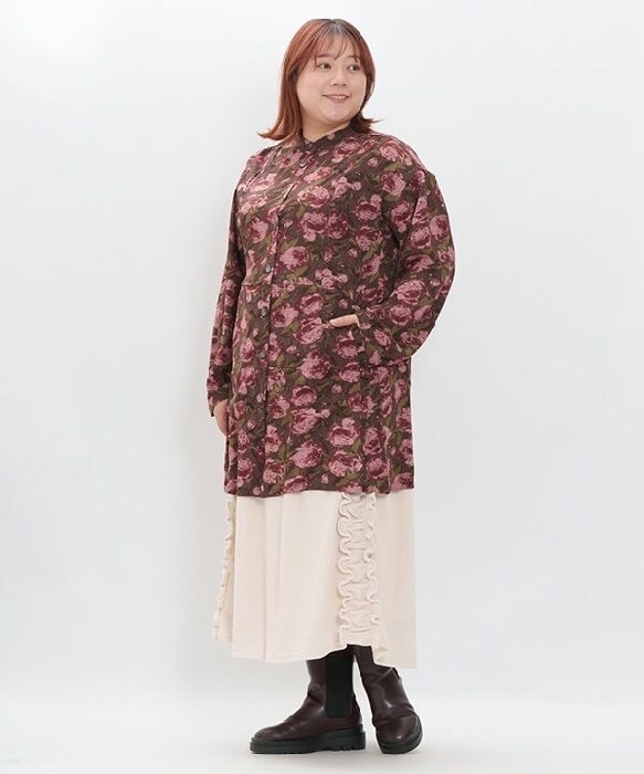 アズノゥアズオオラカ（AS KNOW AS olaca）/【大きいサイズ】ロージアプリントＳＨＴＮ