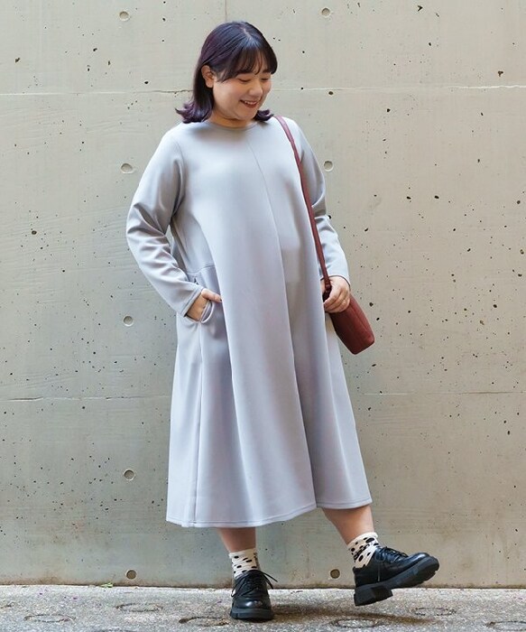 アズノゥアズオオラカ（AS KNOW AS olaca）/【大きいサイズ】タックで前後シンプルＯＰ