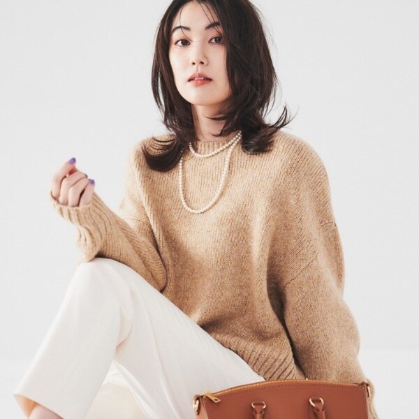 アンタイトル（UNTITLED）/【ラメ見えショート丈】クロップドニット