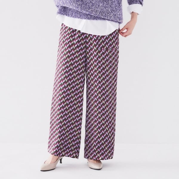 アンタイトル（UNTITLED）/ジオメトリック柄イージーパンツ